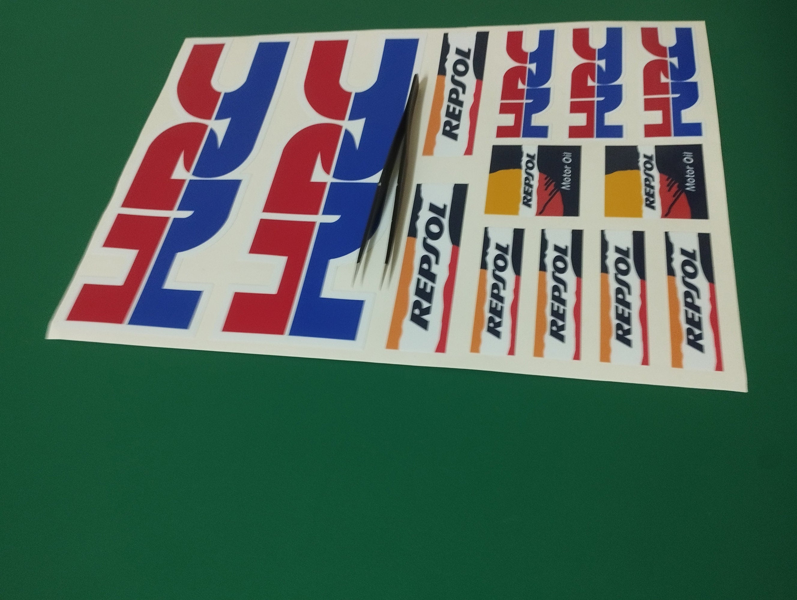 13 Stickers Vinyl Decals Adhesive HRC Repsol Laminated Digital Printing ...