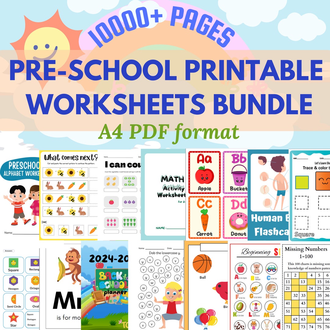 Preschool Pre-k Kindergarten Learning Bundle MRR PLR 10000+ Pages ...