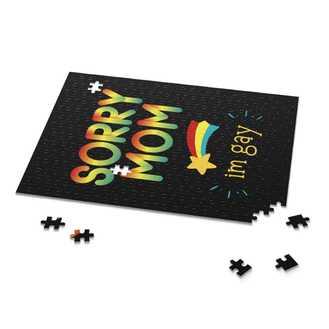 Sorry Mom I'm Gay Jigsaw Puzzle (252-piece) | Pride Day Coming Out ...