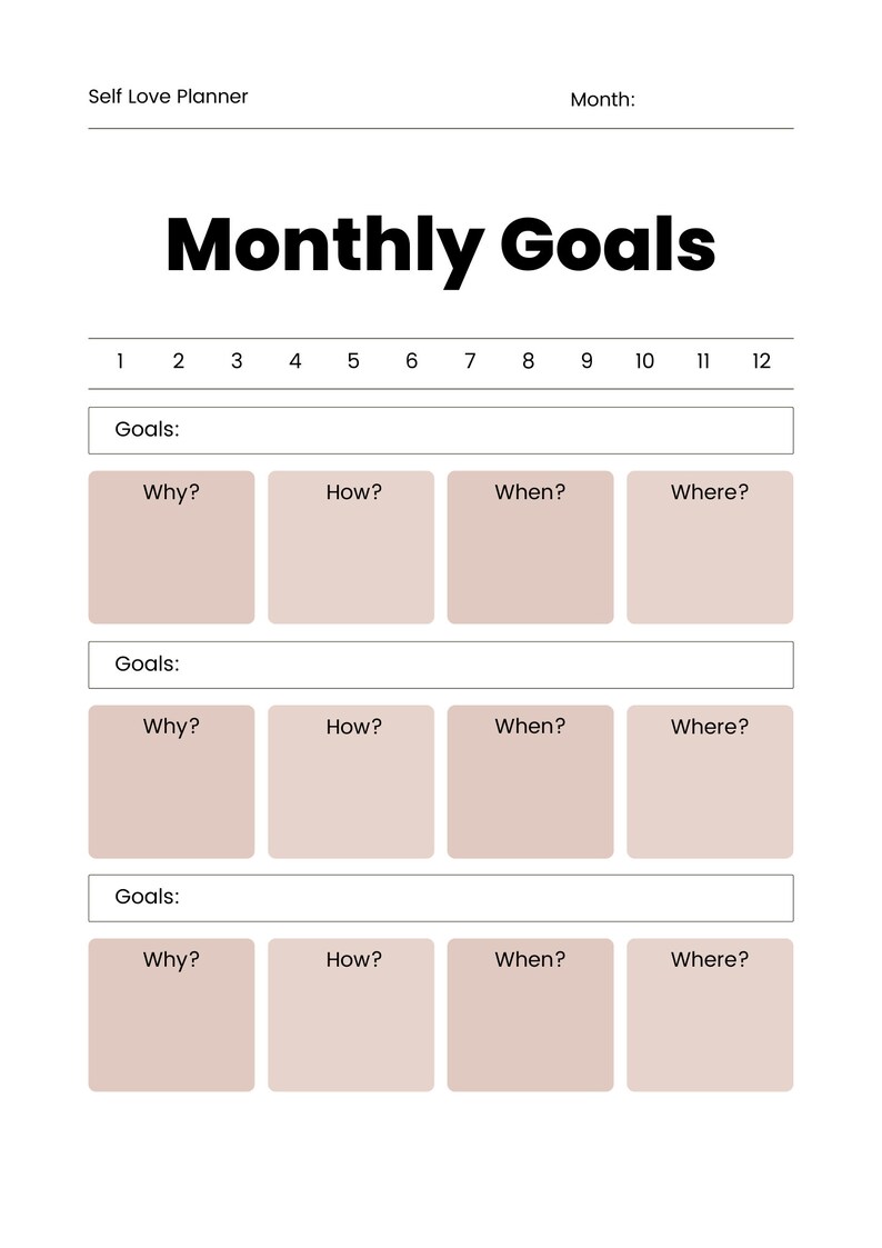 SELF LOVE PLANNER, Self Care Printable, Self Esteem, Self Love Question ...