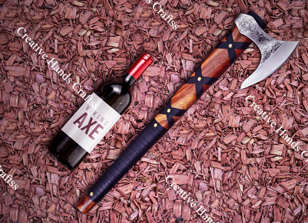 Viking Forged Axe Ragnar Viking Axe Personalised Hatchet Viking Hatchet Bearded Axe Camping
