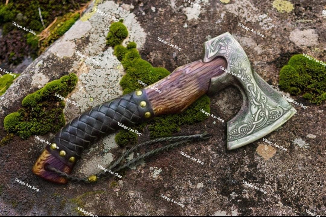 Viking Forged Axe RAGNAR, Viking Axe, Personalized Hatchet, Viking ...