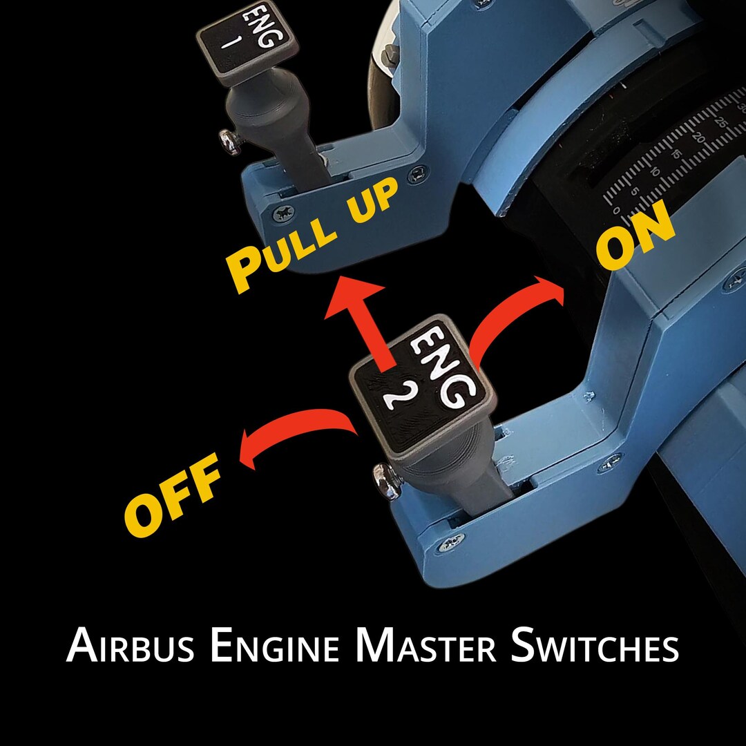Prodesksim Airbus Engine Starter Switches Featuring Spring-loaded ...