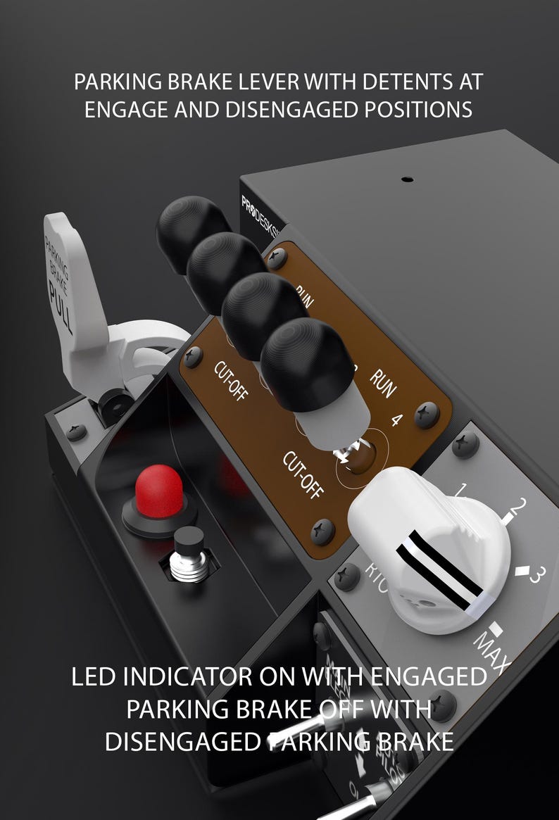 Boeing 7X7 4 Engine Flight Simulator Panel: USB-C Fuel Cut-off, Auto ...