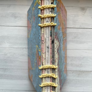 Vintage Geologic Map Handmade Field Journal Coptic Bound Notebook - Etsy