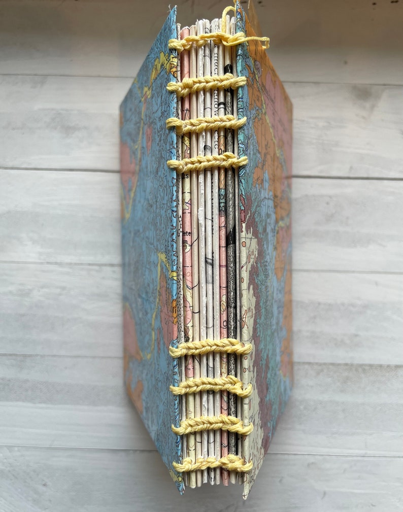 Vintage Geologic Map Handmade Field Journal Coptic Bound Notebook - Etsy