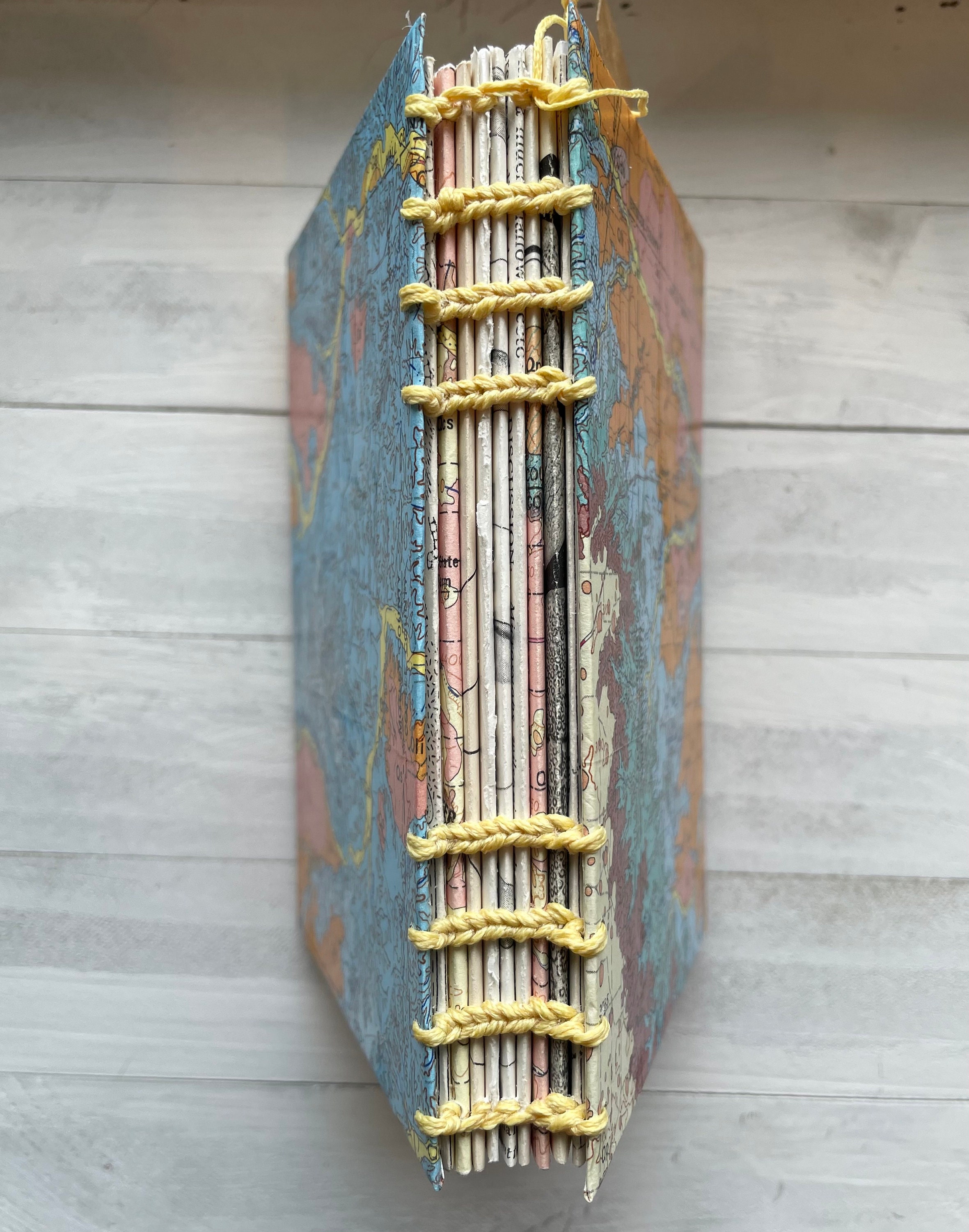 Vintage Geologic Map Handmade Field Journal Coptic Bound Notebook - Etsy