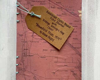 Vintage Geologic Map Handmade Field Journal Coptic Bound Notebook - Etsy
