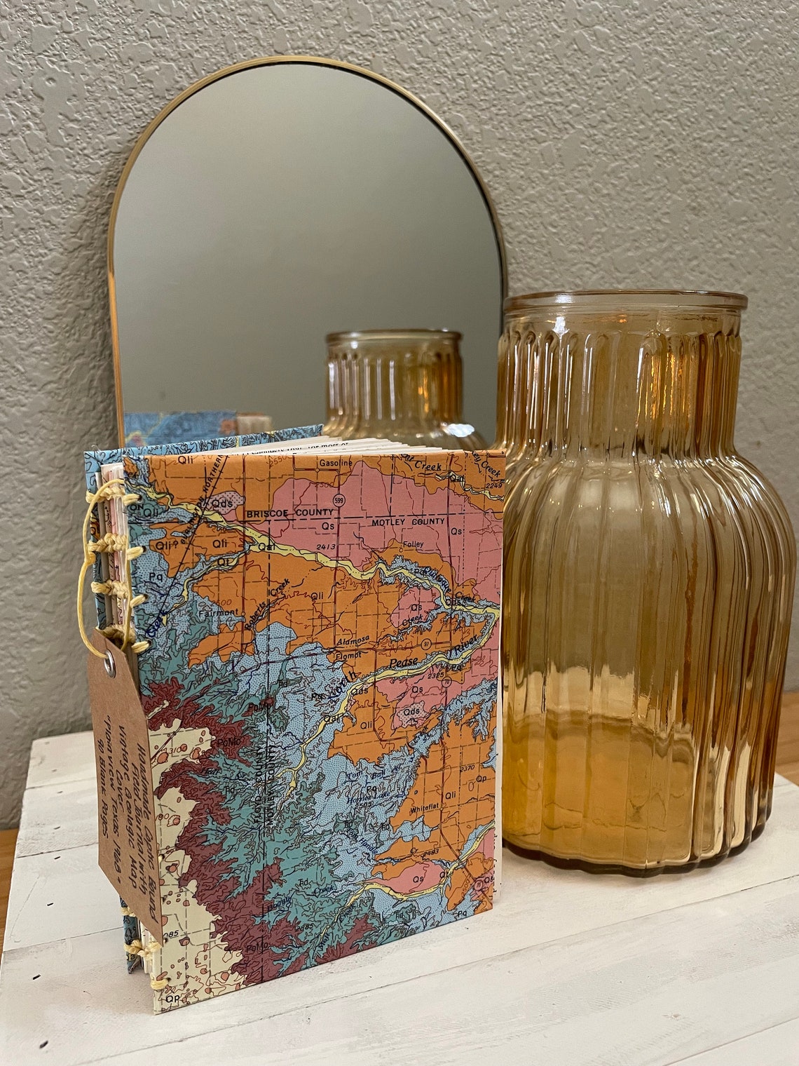 Vintage Geologic Map Handmade Field Journal Coptic Bound Notebook - Etsy