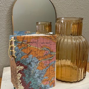 Vintage Geologic Map Handmade Field Journal Coptic Bound Notebook - Etsy