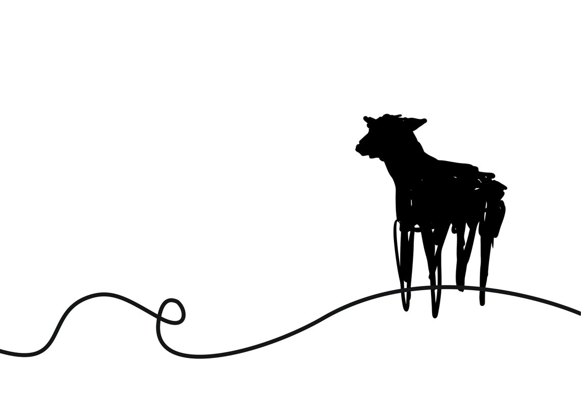 Black Sheep Minimal Line Illustration Art Download Poster - Etsy