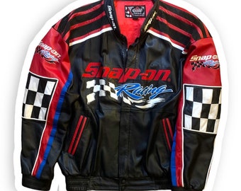 Mens Nascar Leather Racing Jacket - Etsy