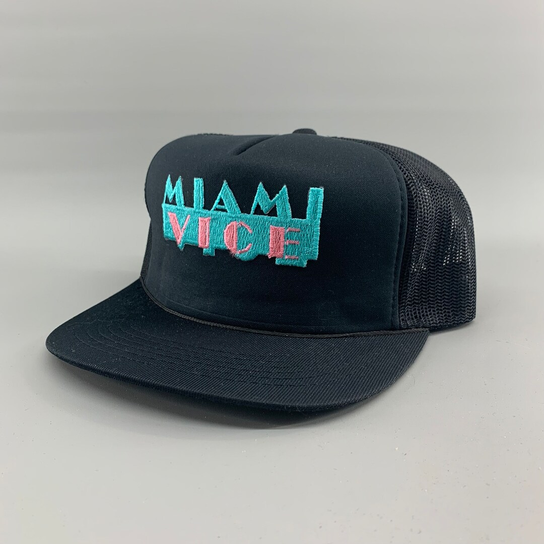 Vintage Miami Vice 80s DEADSTOCK Trucker Hat - Etsy