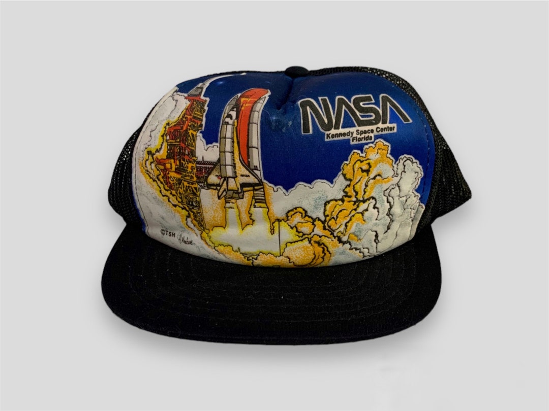 Vintage 80 90s NASA Kennedy Space Centre Snapback Trucker Hat - Etsy