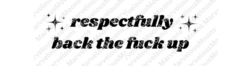 Back the Fuck up Bumper Sticker Funny Sparkle Car Sticker Witty ...