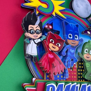 PJ Mask Cake Topper | Superhero Cake Topper | PJ Heroes Cake Topper ...