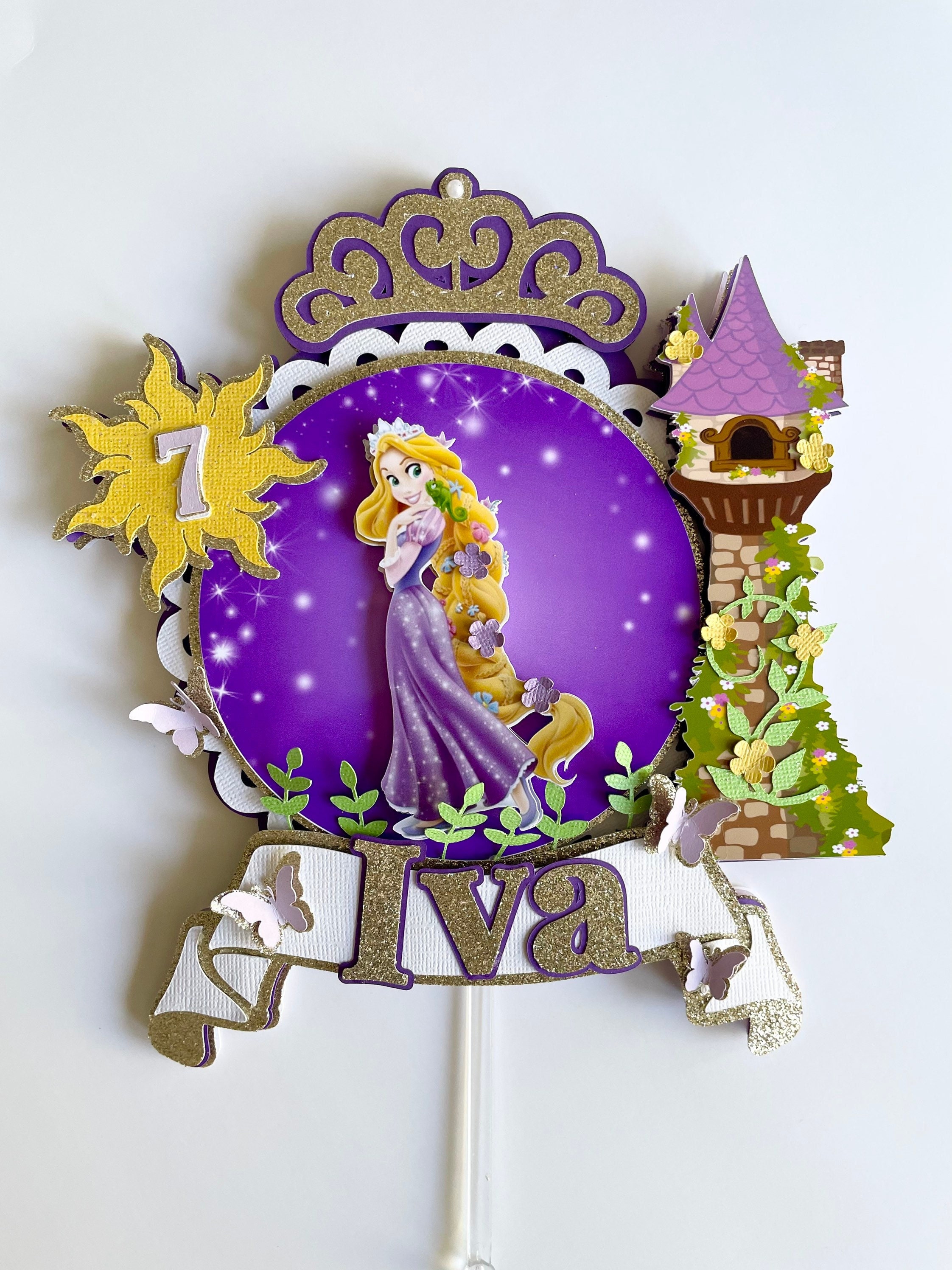 Tangled Cake Topper Princess Cake Topper Girls Birthday - Etsy