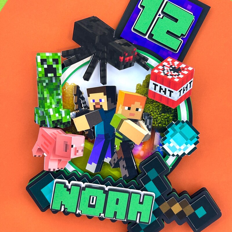 Mincraft Cake Toppers - Etsy