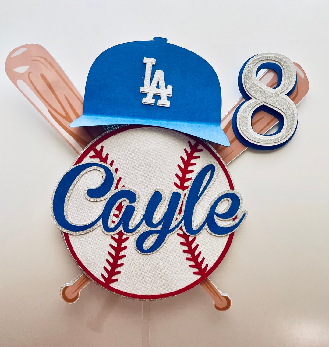 Dodgers Cake Topper | Baseball Cake Topper| LA Dodgers | One Baseball ...