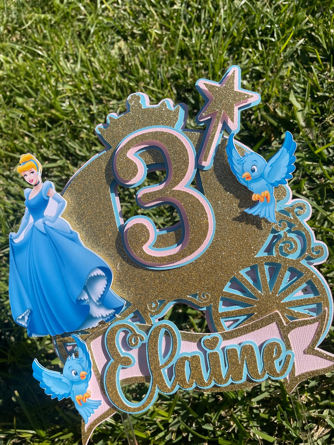 Cinderella Cake Topper | Cinderella Birthday | Cinderella Party - Etsy