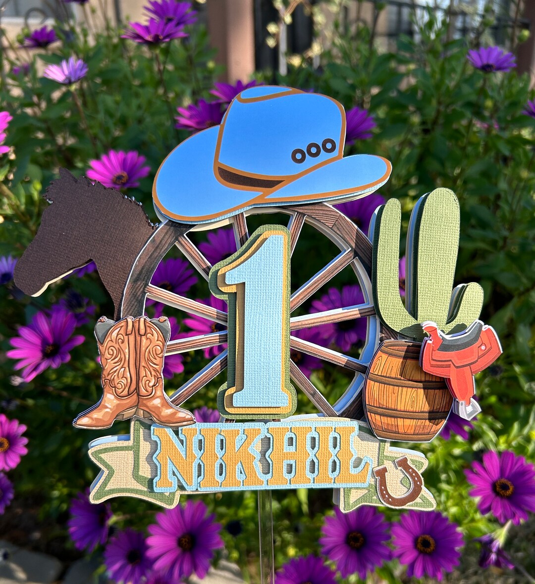 Cowboy Cake Topper | Western Birthday | Cowboy Birthday | Western Cake ...
