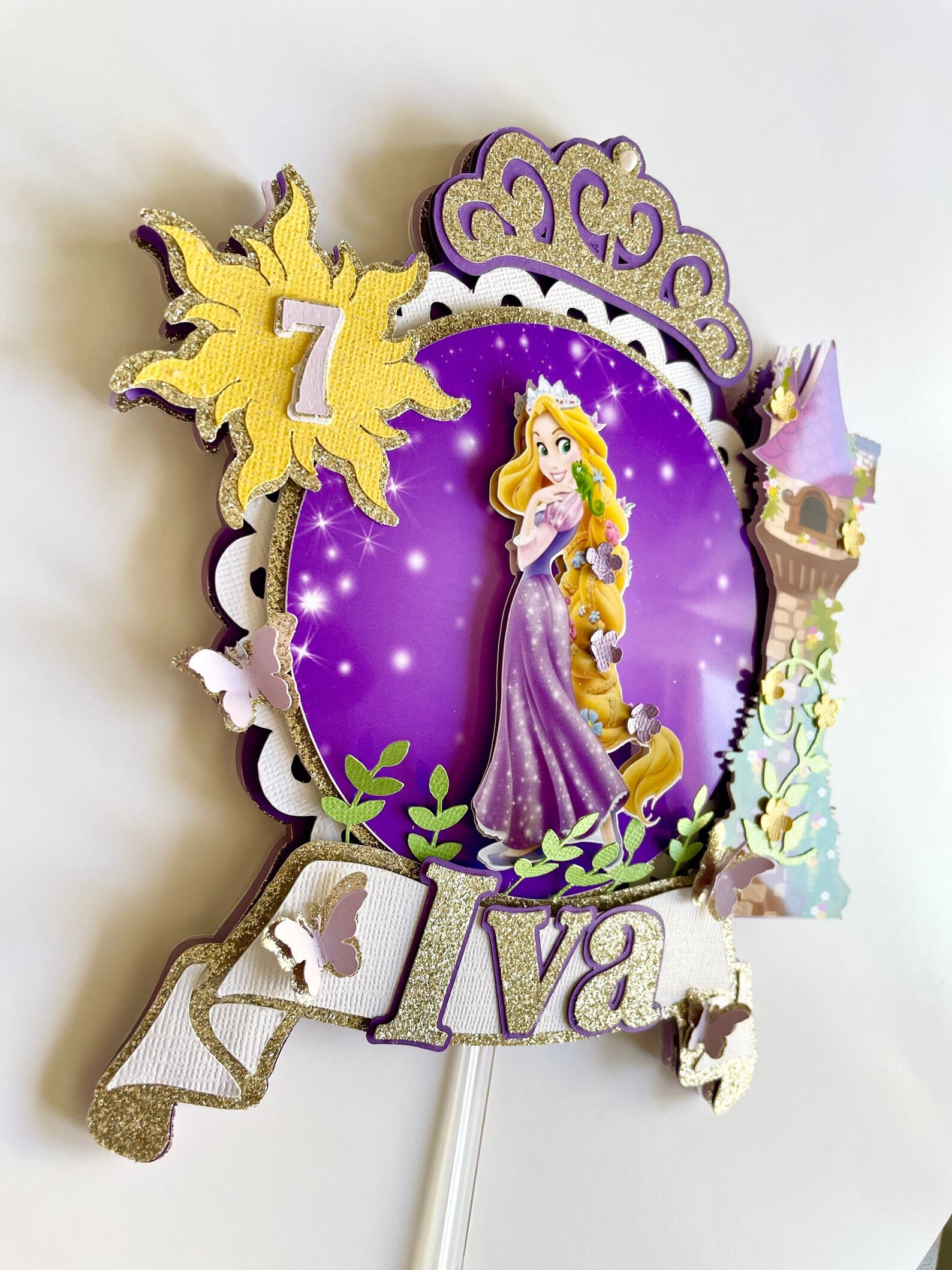 Tangled Cake Topper| Princess Cake Topper | Girls Birthday Cake Topper ...