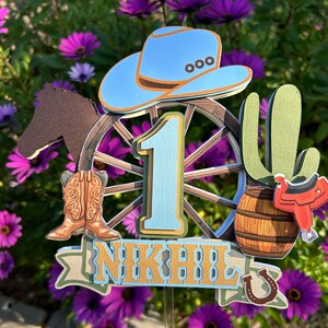 Cowboy Cake Topper | Western Birthday | Cowboy Birthday | Western Cake ...
