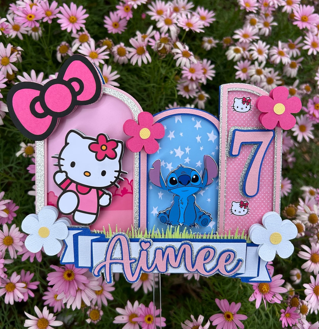 Kitty Cake Topper | Hawaii Cake Topper | Girls Party - Etsy