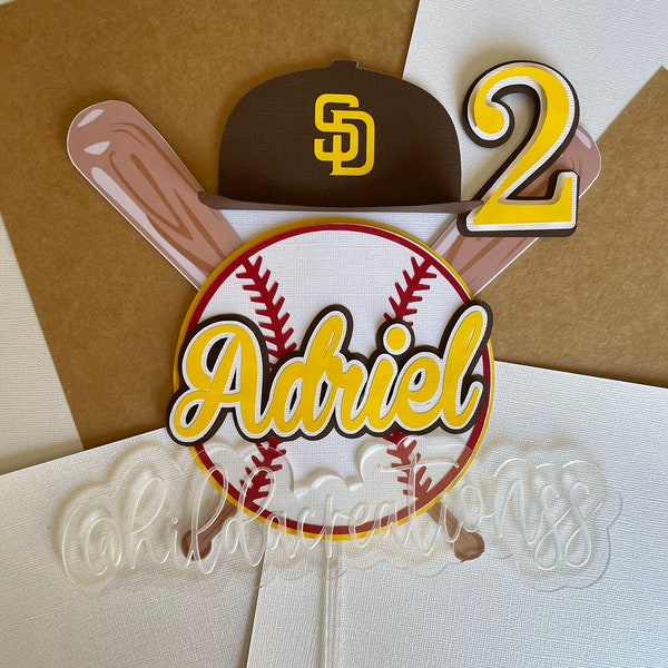Baseball Birthday Padres - Etsy