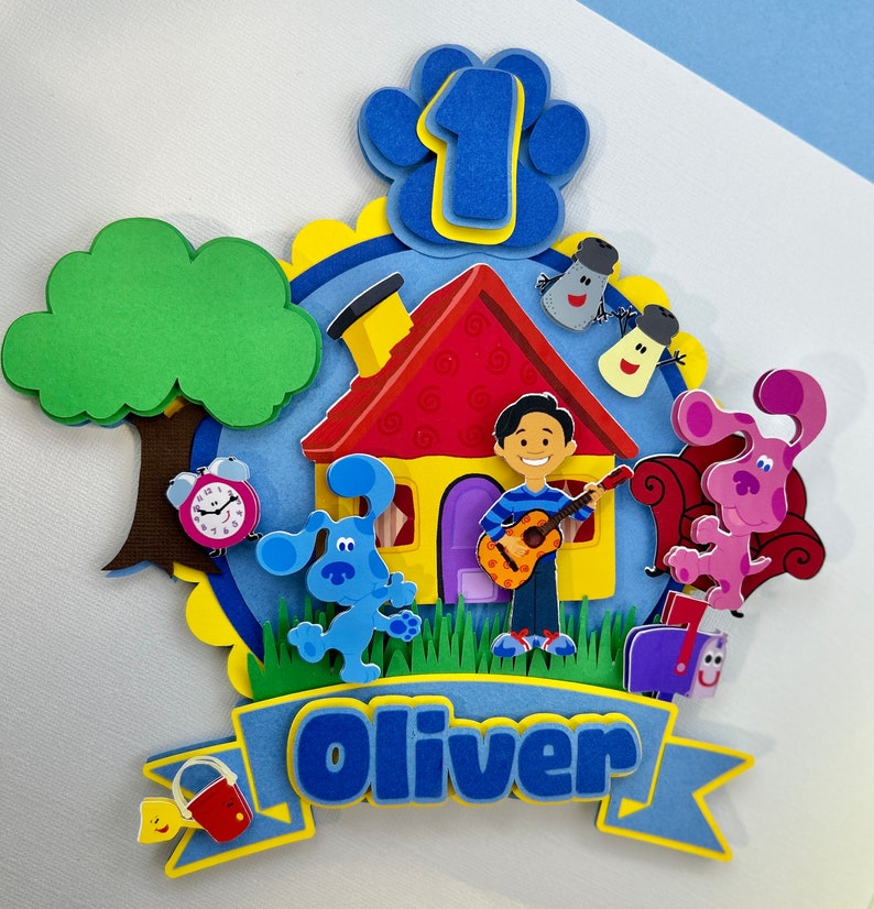 Blue Clues Cake Topper | Blue Clue Cake Decor | Customize Cake Topper ...