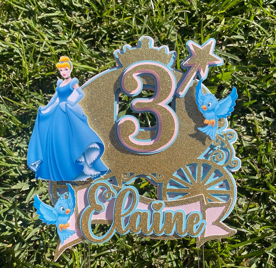 Cinderella Cake Topper | Cinderella Birthday | Cinderella Party - Etsy