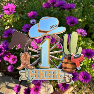 Cowboy Cake Topper | Western Birthday | Cowboy Birthday | Western Cake ...