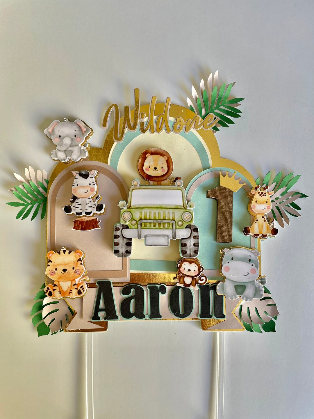 Wild One Cake Topper | Birthday Boy | Birthday Girl | Safari Party ...