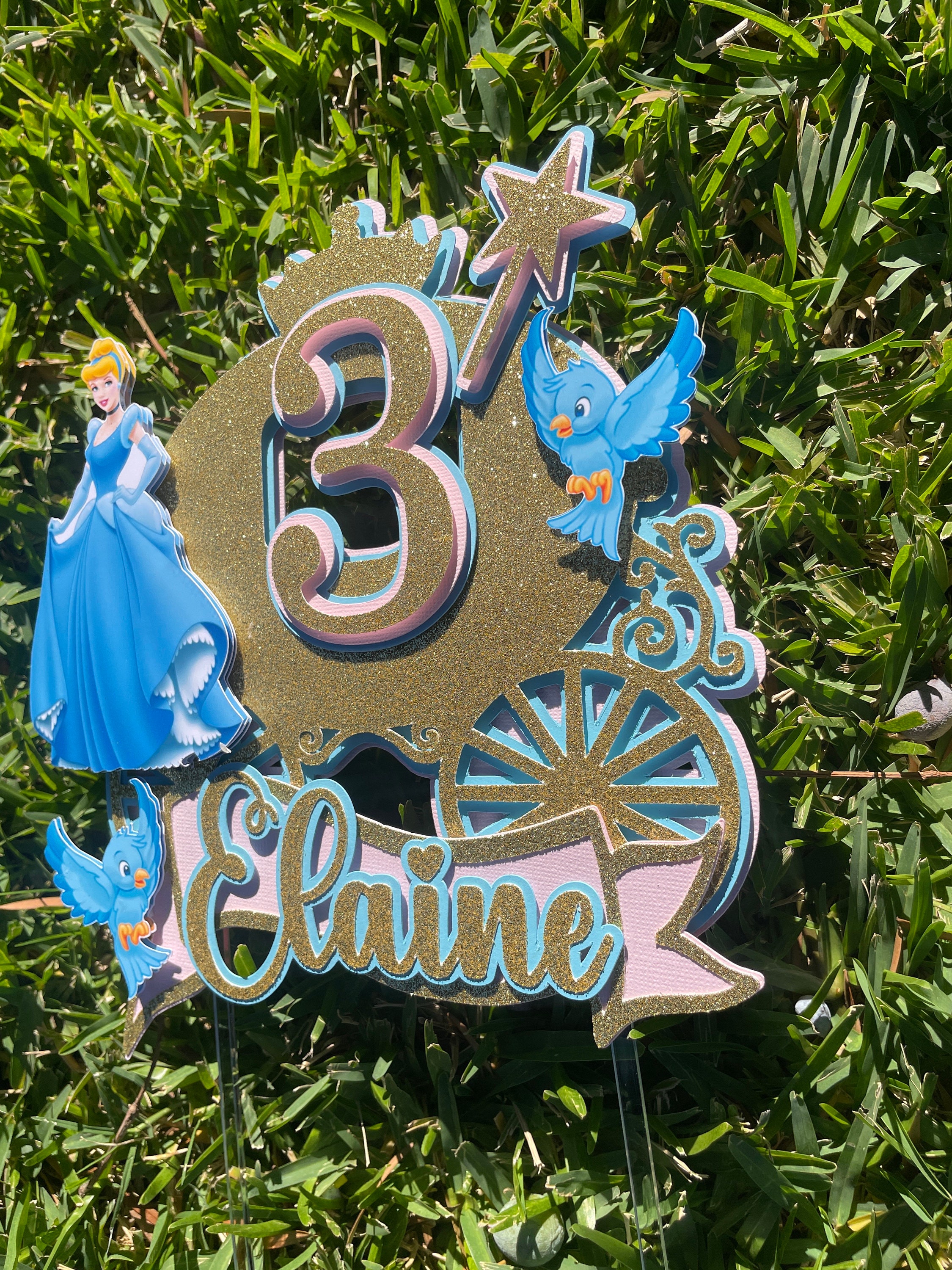 Cinderella Cake Topper | Cinderella Birthday | Cinderella Party - Etsy