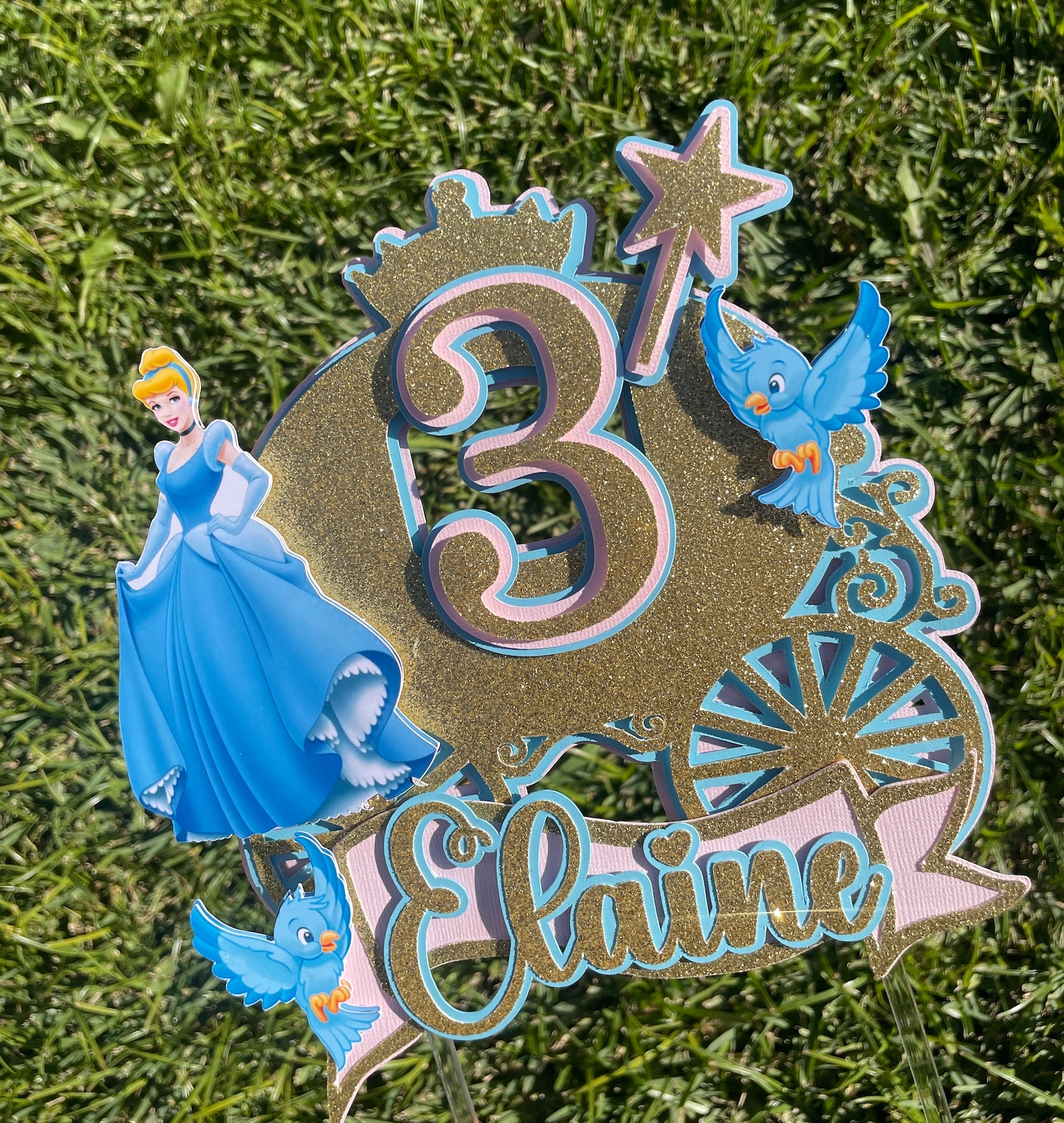 Cinderella Cake Topper | Cinderella Birthday | Cinderella Party - Etsy