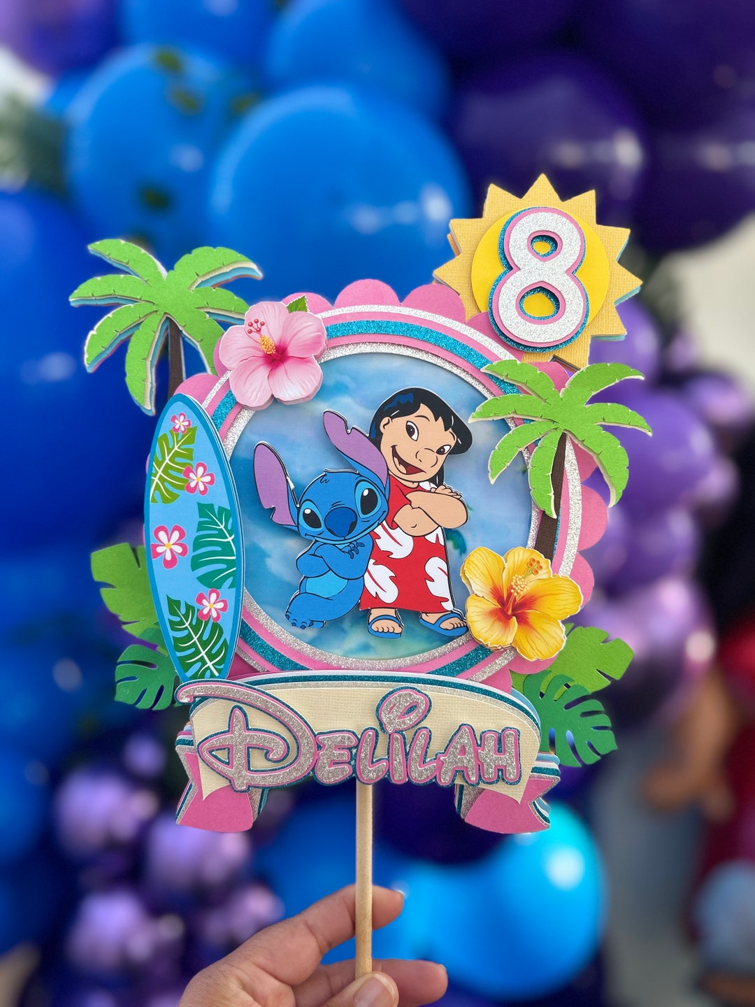 Lilo and Stitch Inspired Cake Topper | Lilo and Stitch Birthday | Lilo ...