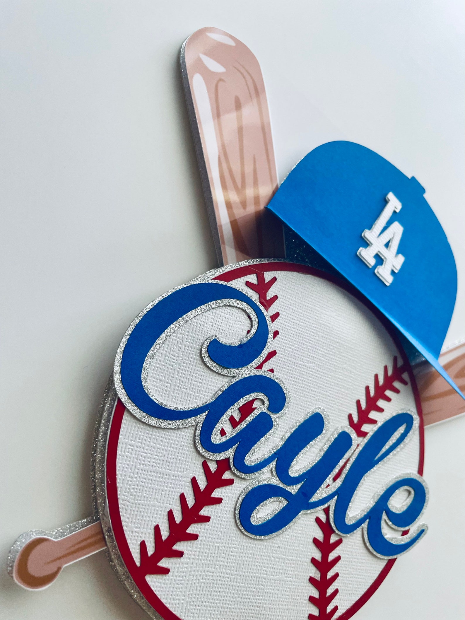 Dodgers Cake Topper Baseball Cake Topper LA Dodgers One - Etsy