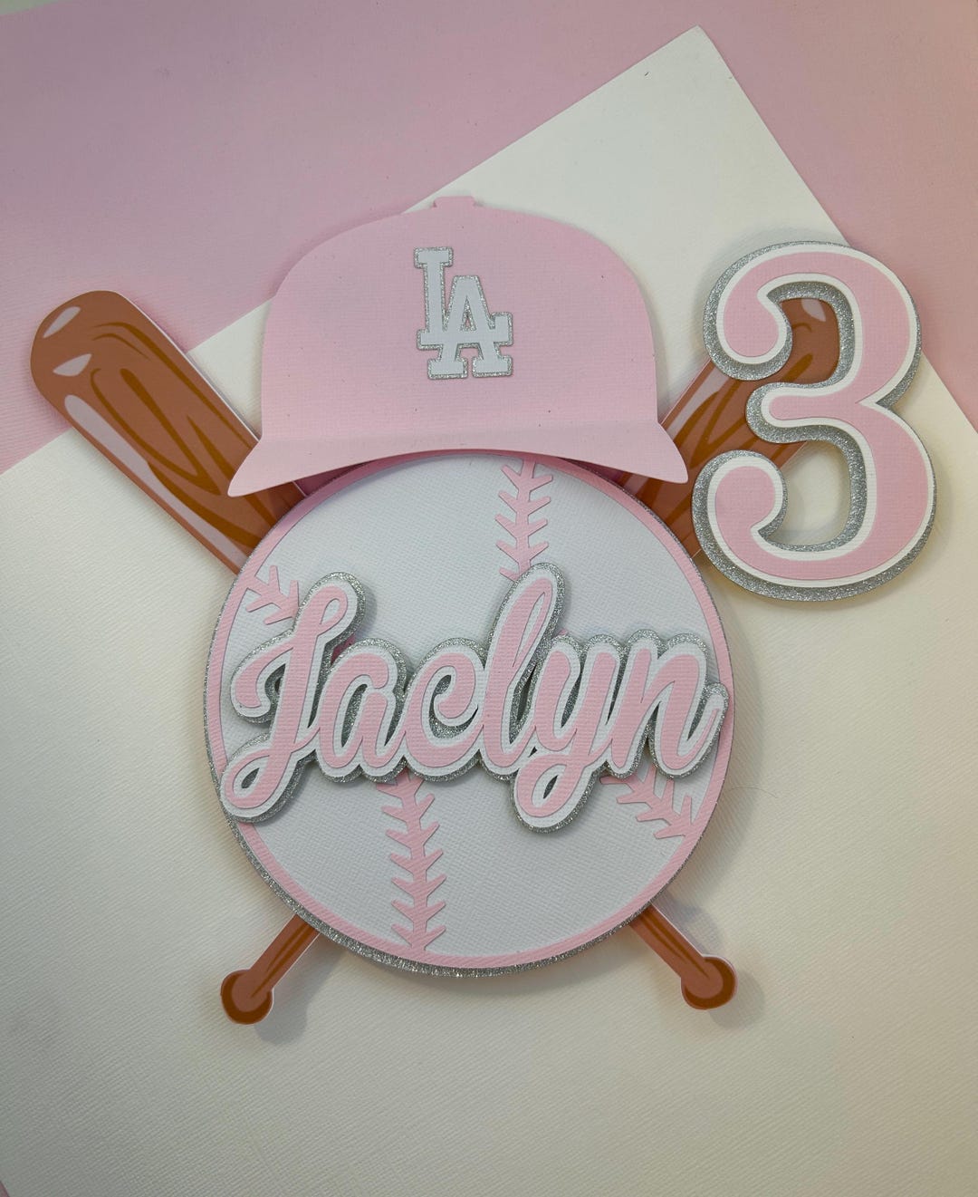 Dodgers Cake Topper | Baseball Cake Topper| LA Dodgers | One Baseball ...