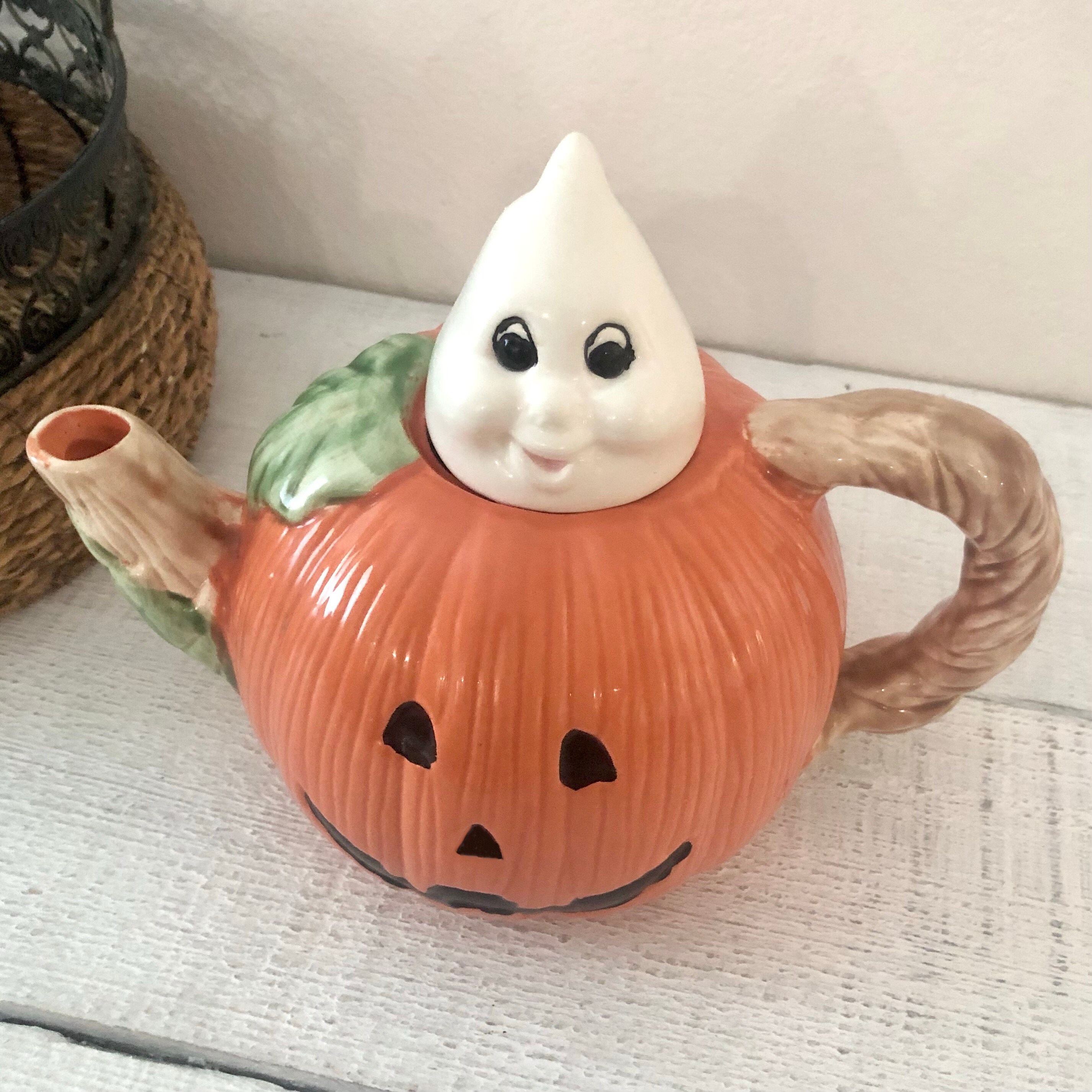 Vintage Halloween One Quart Teapot - Etsy