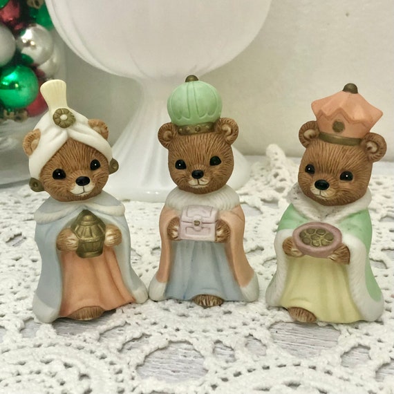 Homco we Three Kings Bears Nativity Pieces - Etsy