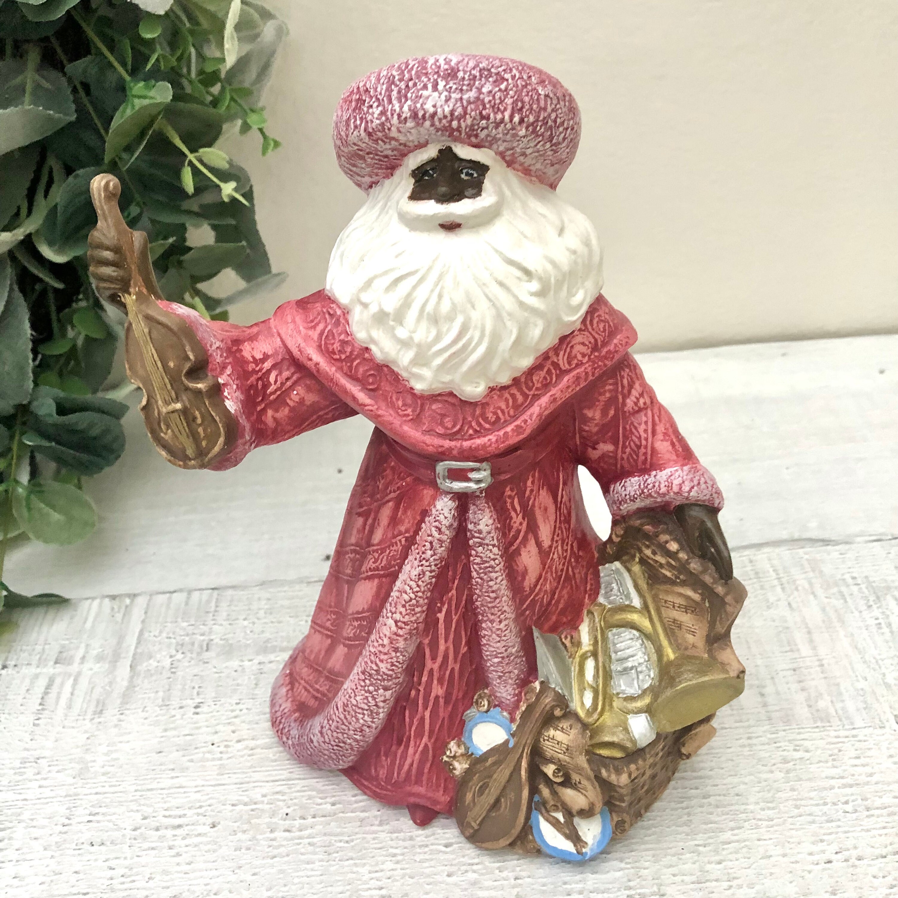 Vintage Hand Painted Ceramic Santa - Etsy