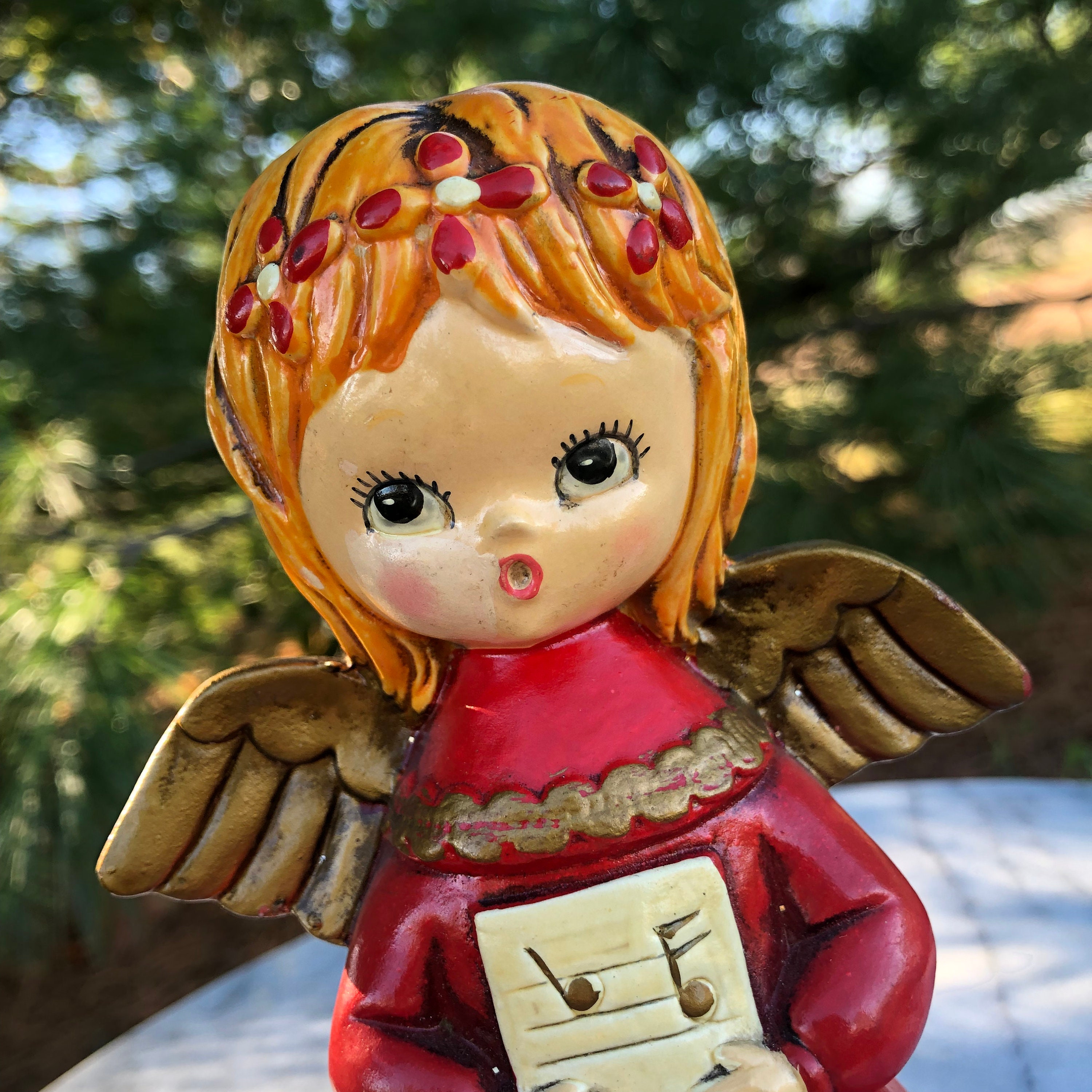 Vintage 1970s Choir Angel Musical Figure - Etsy