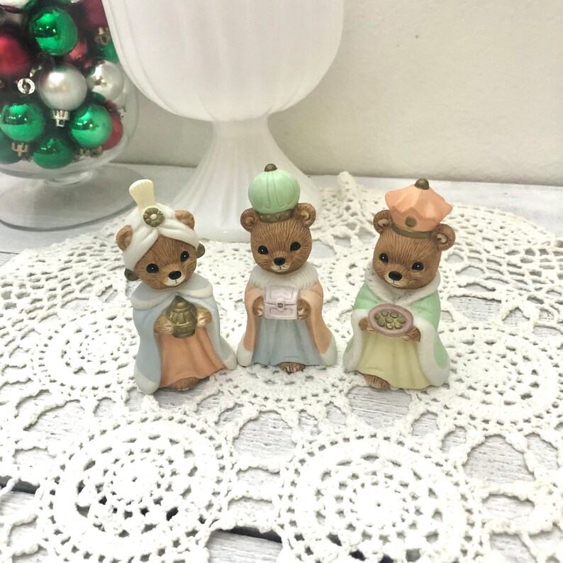 Homco we Three Kings Bears Nativity Pieces - Etsy