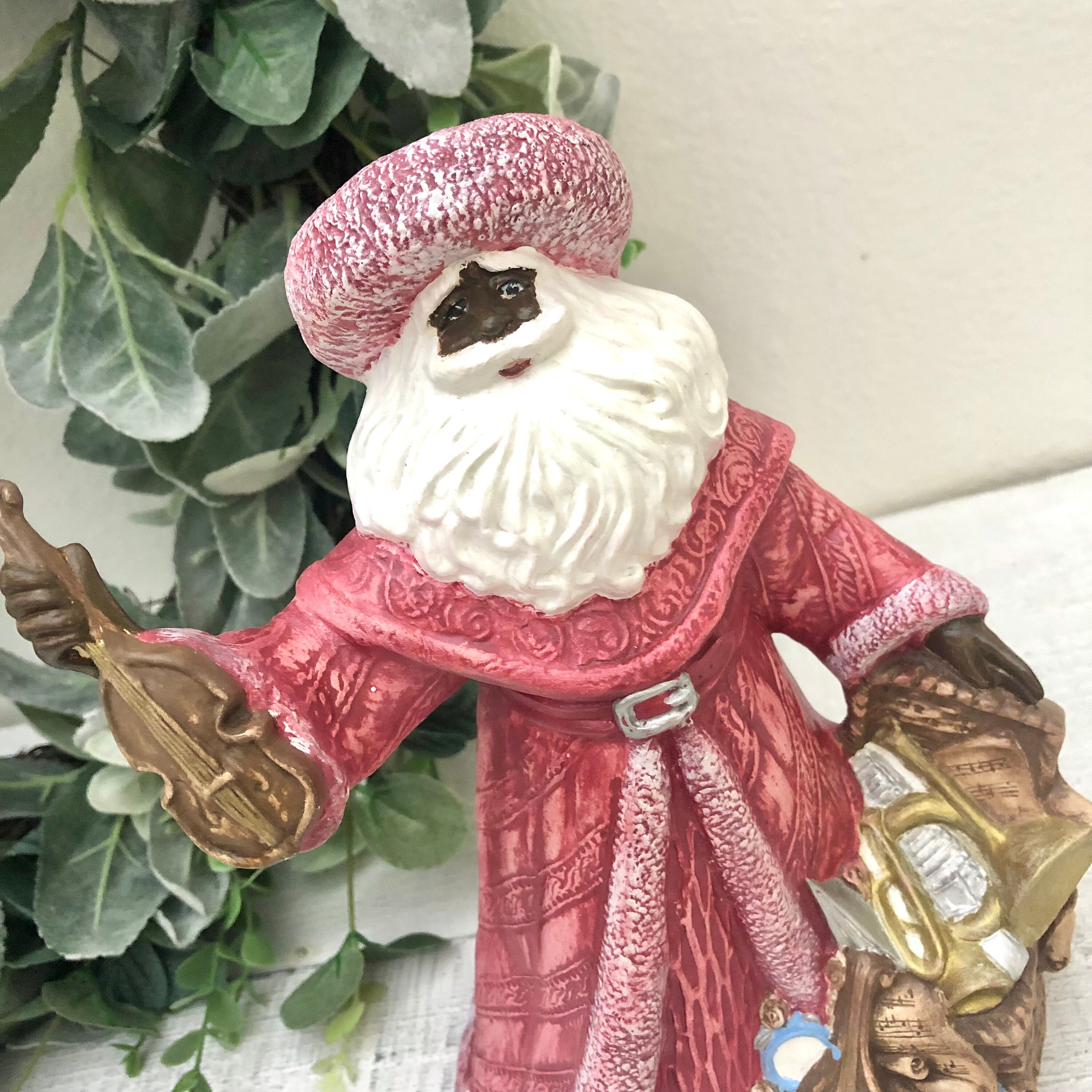 Vintage Hand Painted Ceramic Santa - Etsy