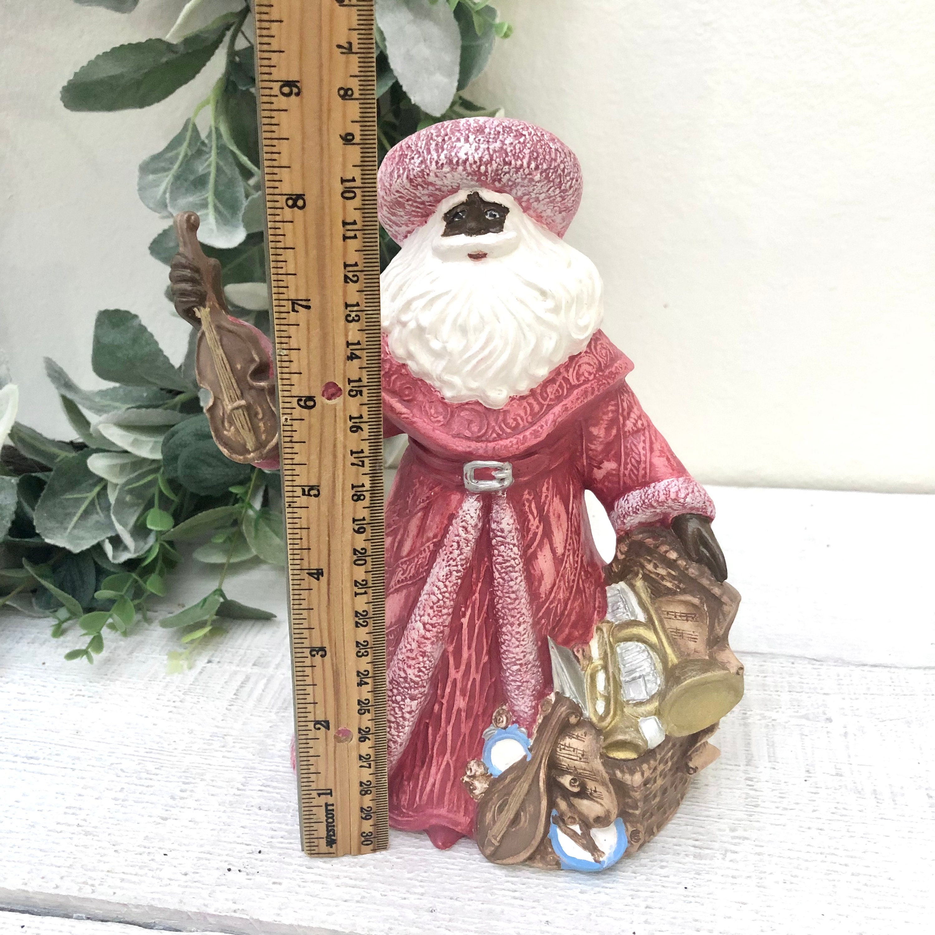 Vintage Hand Painted Ceramic Santa - Etsy