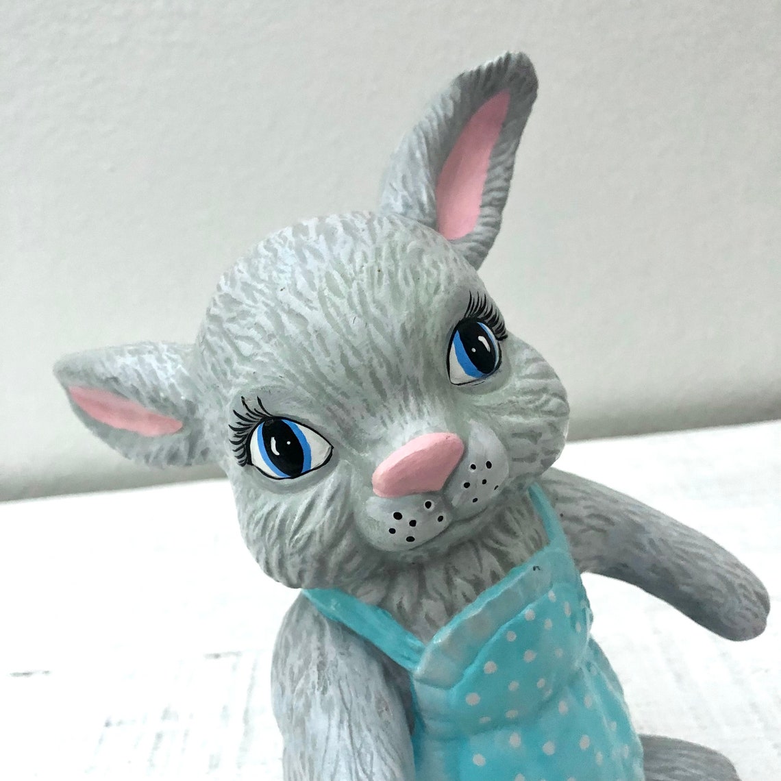 Vintage Hand Painted Ceramic Bunny - Etsy