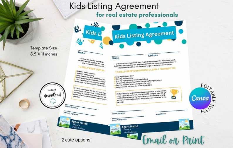 Kids Listing Contract || Real Estate || Sellers || Agents || Real ...