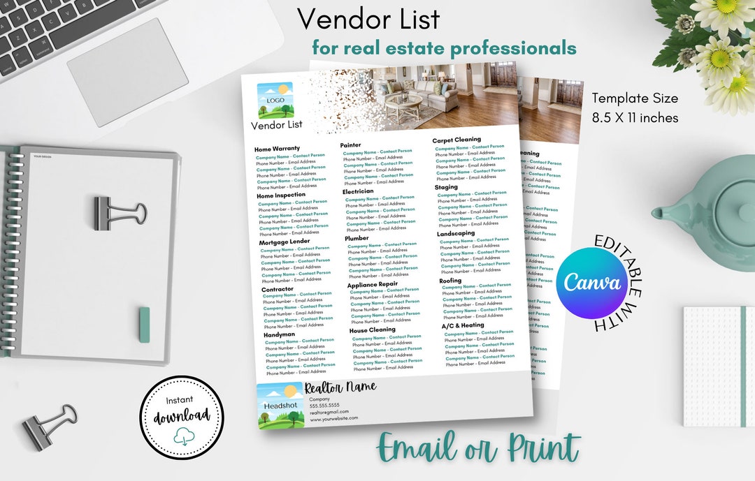 Vendor List Real Estate Real Estate Referrals Real Estate Vendor ...