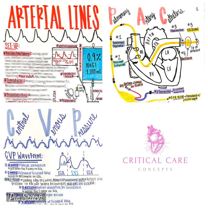 Hemodynamics/invasive Lines ICU BUNDLE DEAL Digital Download - Etsy