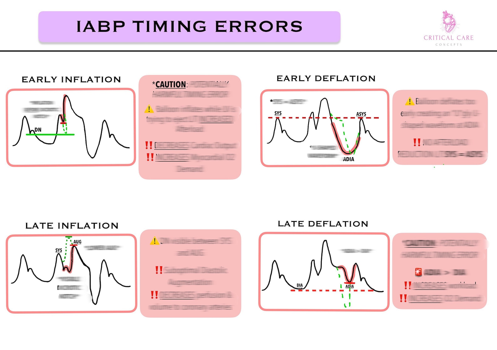 IABP Waveform & Timing Errors ICU Nurse Reference Sheet - Etsy